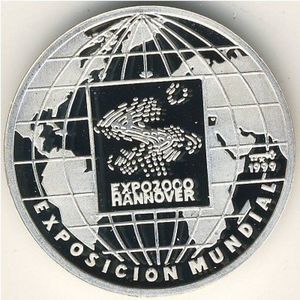 Coin: 5 Pesos (Expo 2000) (Cuba(1998 - Expo 2000 in Germany) WCC:km660