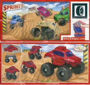Meal Toy: Red (Kinder Surprise, Europe(Kinder - Sprinty - Jeeps) Col:DC054