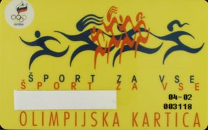 Functional Card: Olimpijska kartica - Olympic card (Tourism, Slovenia ...