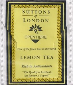Tea Bag: Lemon Tea Rich in Antioxidants (Suttons of London, United ...