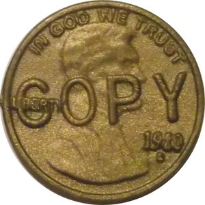 Ficha: One Cent - COPY (Estados Unidos de América(Playing Tokens) Col ...