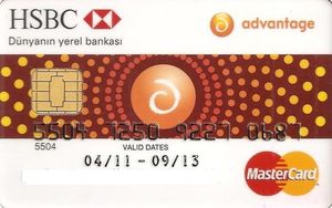Bank Card: HSBC advantage (HSBC bank, Türkiye (Turkey)Col:TR-MC-0092-3