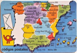 Calendario de Bolsillo: Codigos Postales (España(Maps) Col:ESP-1993-Map-001
