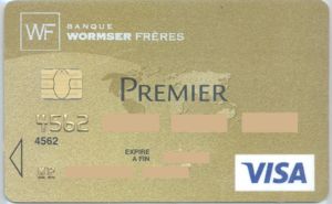 Bank Card: Wormser Premier (Wormser Freres, FranceCol:FR-VI-0067