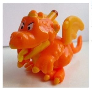 Meal Toy: Orange Dragon (Kinder Surprise, Europe(Kinder - Dragons) Col ...