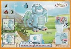 Meal Toy: Light Blue Dragon (Kinder Surprise, Europe(Kinder - Dragons ...