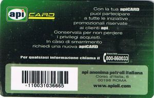 Functional Card: Api Card - Con api si vola! (Fuel Stations, Italy(API ...