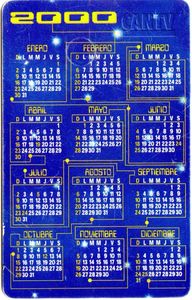 Phonecard: Calendario 2000 (CANTV, Venezuela([015] Calendars) Col:VE ...