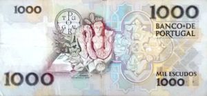 Banknote: 1,000 Escudos (Portugal(1986-1994 Issue) Wor:P-181j.5