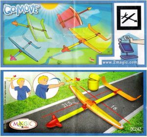 Meal Toy: Yellow (Kinder Surprise, Europe) (Kinder - Go move - Glider ...