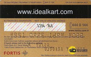 Bank Card: Fortis - İdeal (Fortis Bank, Türkiye (Turkey)Col:TR-MC-0292