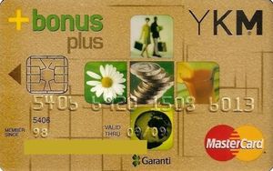 Bank Card: Bonus plus YKM (Garanti Bankası, Türkiye (Turkey)Col:TR-MC-0267