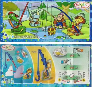 Meal Toy: Lion (Kinder Surprise, Worldwide(Joy - Fishing animals) Col ...