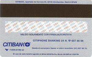 Tarjeta de Banco: Citibank (Citibank, España) Col:ES-VI-0003.01