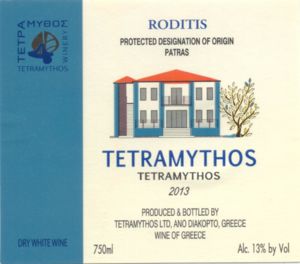 Drink Label: Tetramythos Roditis 2013, Rose Wine (Tetramythos Ltd., GreeceCol:GR-WINE-000251