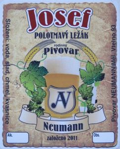 Drink Label: Josef (Rodinný pivovar Neumann Mělnické Vtelno, Czech ...