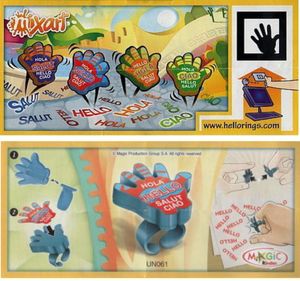 Meal Toy: Blue (Kinder Surprise, Brazil) (Kinder - Mixart - Hands) Col ...