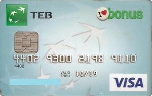 Bank Card: TEB Bonus (Turk Ekonomi Bankasi, Türkiye (Turkey)Col:TR-VI ...