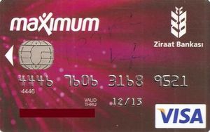 Bank Card: Maximum (T.C. Ziraat Bankasi, Türkiye (Turkey)Col:TR-VI-0038.03
