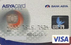 Bank Card: ASYA card CLASSIC (Bank Asya, Turkey) Col:TR-VI-0101-1
