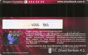 Bank Card: Maximum (T.C. Ziraat Bankasi, Turkey) Col:TR-VI-0038.06