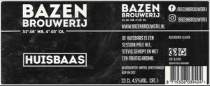Drink Label: Huisbaas (Bazen Brouwerij, NetherlandsCol:NL-BEER-008529