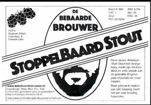 Drink Label: Stoppelbaard Stout (De Bebaarde Brouwer, NetherlandsCol:NL ...
