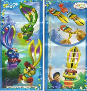 Meal Toy: Yellow (Kinder Surprise, Europe) (Joy - Go Move - Rabbits ...