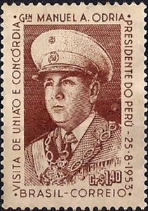 Stamp: President Manuel A. Odria from Peru Visits Brazil (BrazilMi:BR ...