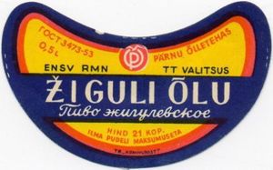 Štítok z nápoja: Ziguli (Zhigulevskoe) (AS «Pärnu Õlu» («Puls Brewery ...