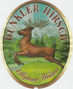 Drink Label: Dunkler Hirsch (Der Hirschbrau Privatbrauerei Hoss GmbH ...