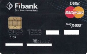 Bank Card: Fibank MasterCard Debit PayPass Black - 02/13/000 (First ...
