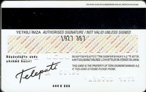 Bank Card: TEB - Telepati (Turk Ekonomi Bankasi, Turkey) Col:TR-MC-0259