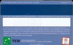Bank Card: Teb (Turk Ekonomi Bankasi, Türkiye (Turkey)Col:TR-MS-0083