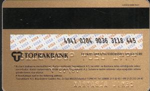 Bank Card: Toprakbank (Toprakbank, Türkiye (Turkey)Col:TR-VI-0285.01