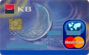 Bank Card: KB (moon) (Komerční Banka (KB), Czech RepublicCol:CZ-MC-0085