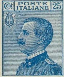Stamp: King Vittorio Emanuele III (1869-1947) facing left (Italy(King ...