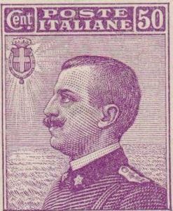 Stamp: King Vittorio Emanuele III (1869-1947) facing left (Italy(King ...