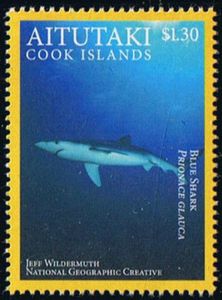 Stamp: Blue Shark (Prionace glauca) (Aitutaki(Marine Life) Mi:CK-AI 956 ...