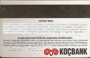 Bank Card: Koçbank - ATM (Koçbank, Türkiye (Turkey)Col:TR-GM-0054