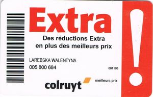 Functional Card: Colruyt Extra! (Shops - Supermarkets, Belgium(Colruyt ...