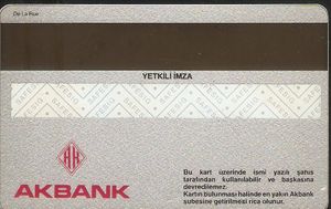 Bank Card: Akkart (Akbank T.A.Ş., Turkey) Col:TR-GM-0001.03
