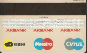 Bank Card: AKKART-Extra (Akbank T.A.Ş., Türkiye (Turkey)Col:TR-GM-0039