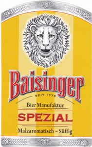 Drink Label: Baisinger Spezial (Baisinger Bier Manufaktur Familie ...