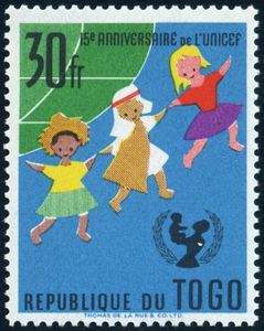 Stamp: UNICEF 15th anniversary (Togo(UNICEF 15th anniversary) Mi:TG ...