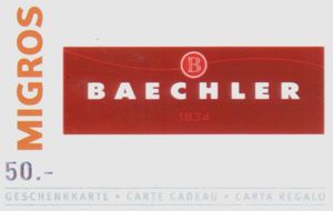 Gift Card: Baechler (Migros, Switzerland(Migros) Col:CH-MIG-0526-050-V6c