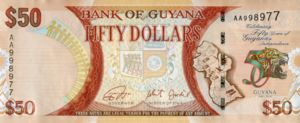 Banknote: 50 Dollars (Guyana(2016 Issue "50th Independence Anniversary ...
