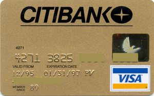 Bank Card: Citibank Gold US (Citibank, United States of AmericaCol:US ...