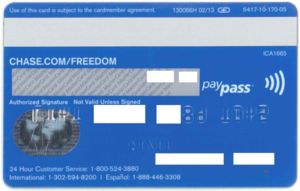 Bank Card: CHASE freedom (Chase, United States of AmericaCol:US-MC-0146