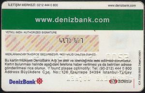 Bank Card: DenizBank + Bonus (Denizbank, Turkey) Col:TR-MC-0197